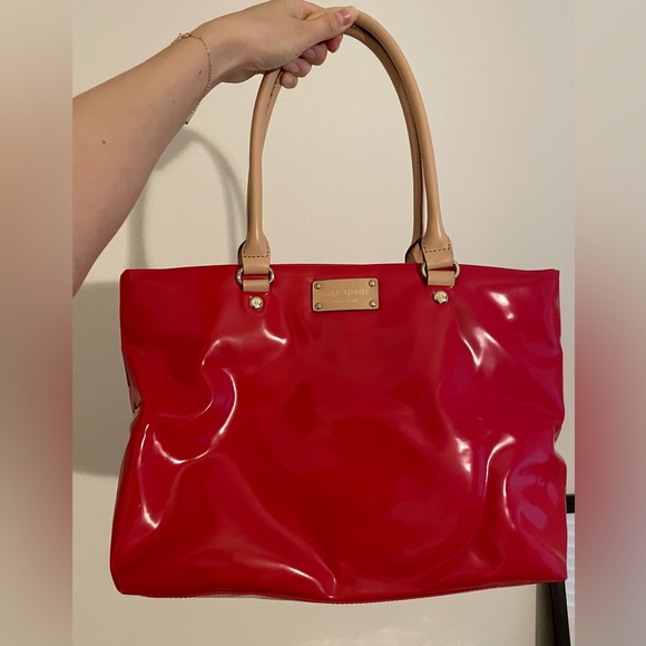 kate spade | Bags | Kate Spade Red Patent Leather Tote Bag | Poshmark